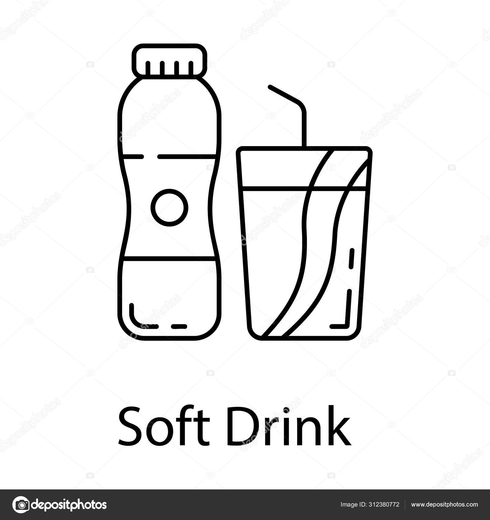 Luscious Icon Soft Drink Line Vector Stock Vector By ©vectorspoint 312380772