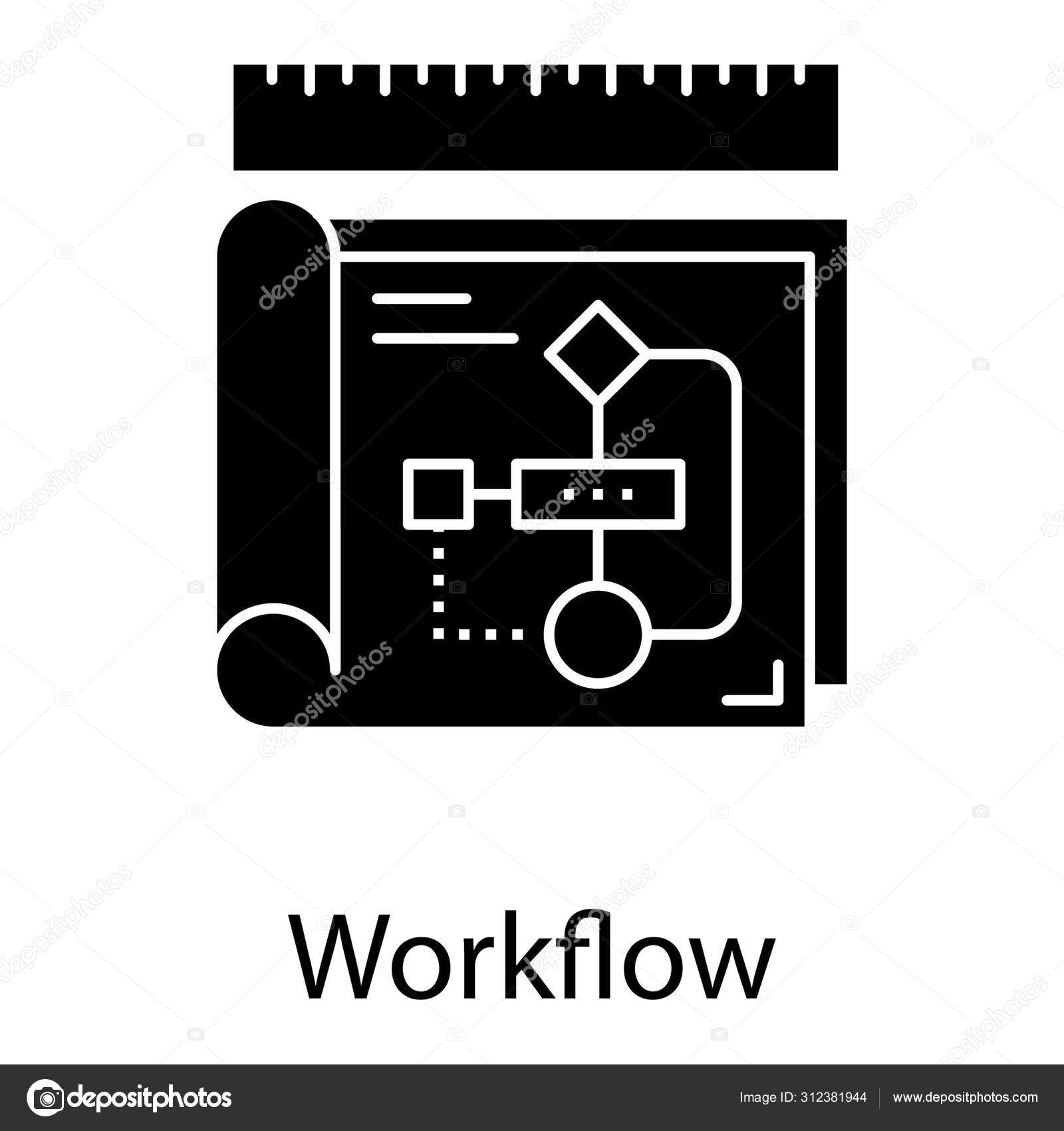Workflow Vector Design Isolated White Background Stock Vector Image by ...