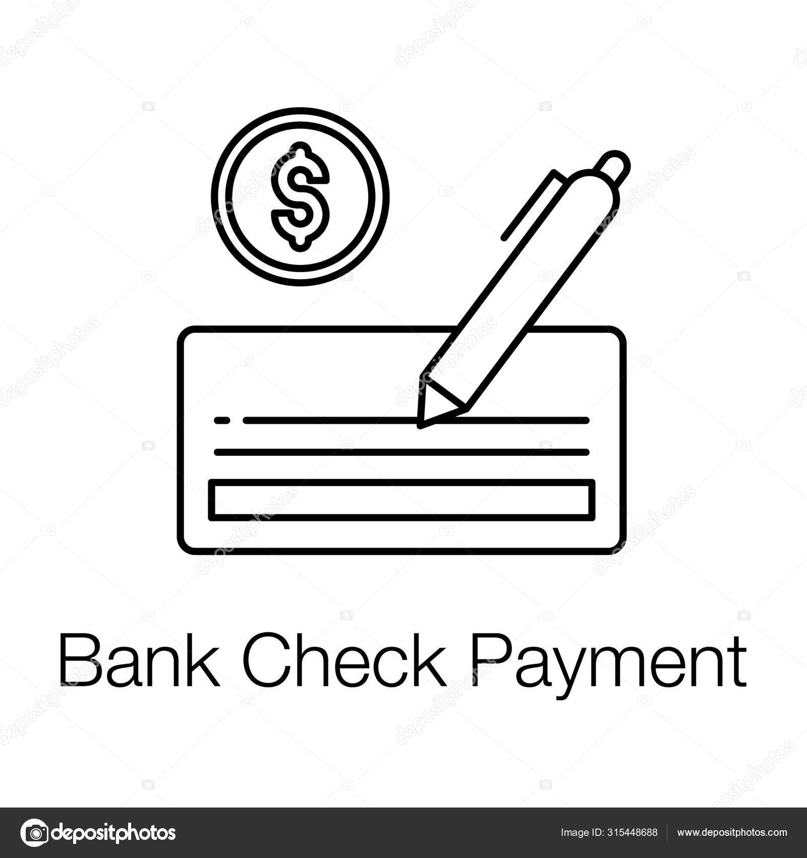 Icono De Cheque De Pago Ilustración De El Concepto De Recibir Un