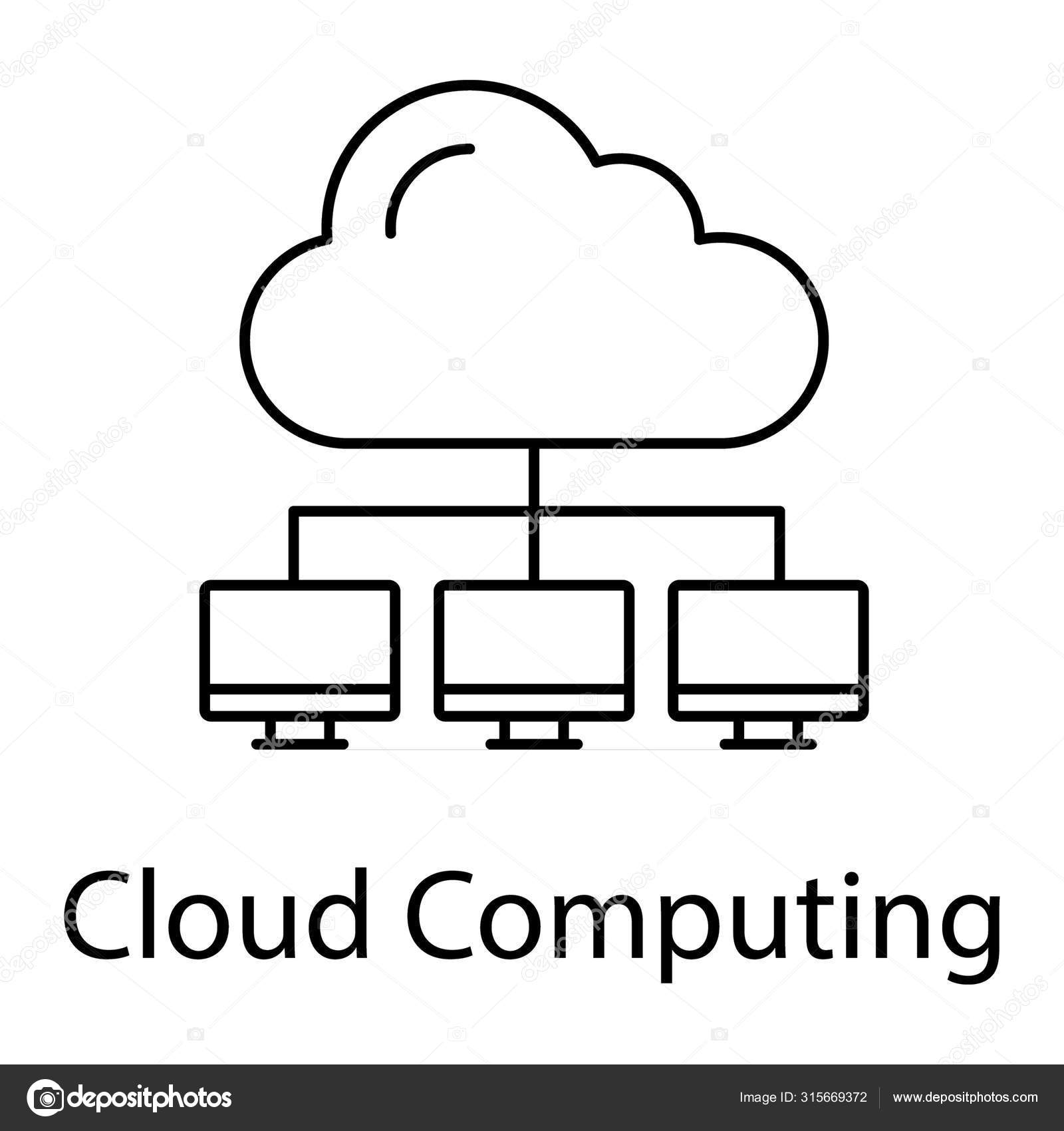 Cloud Connected Monitors Cloud Computing Icon Stock Vector Image by ©vectorspoint #315669372