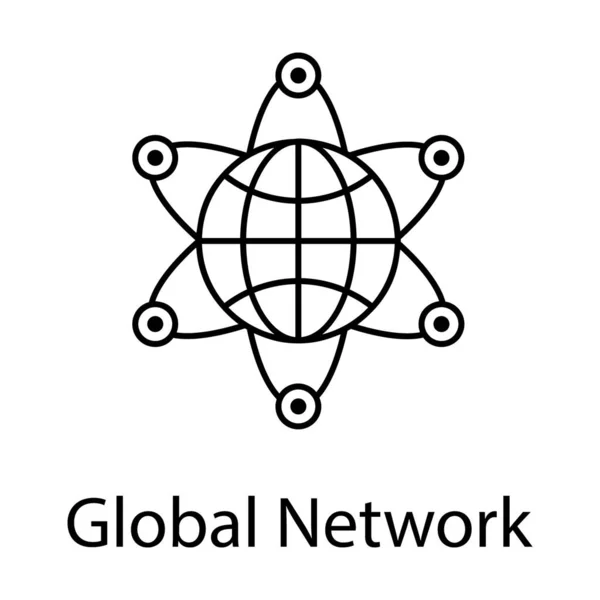 Line Design Global Network Vector Stock Vector by ©vectorspoint 281001214