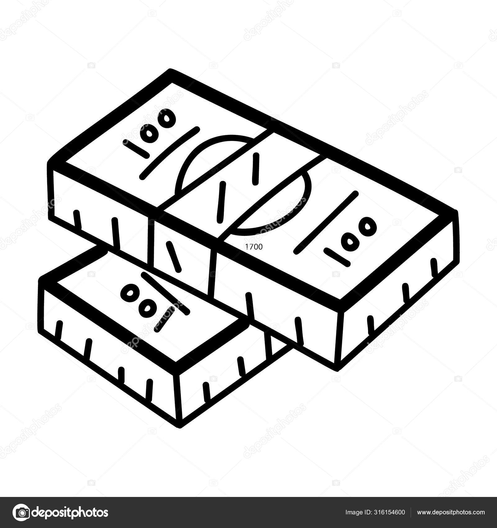 Diseño Billetes Aislados Sobre Fondo Blanco Vector de stock #316154600 ...