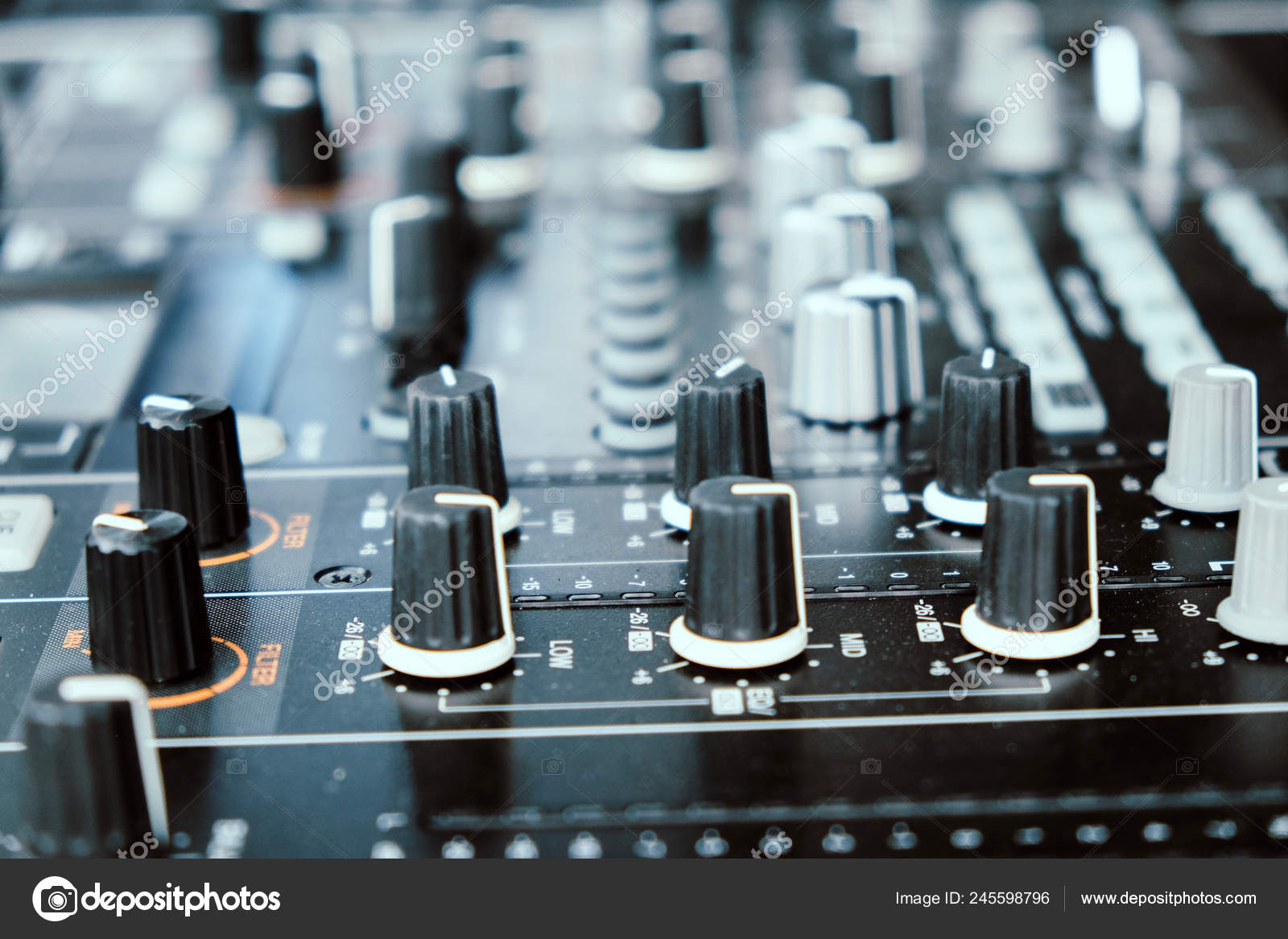 Detail Sound Mixer Controller — Stock Photo © ponsulak #245598796