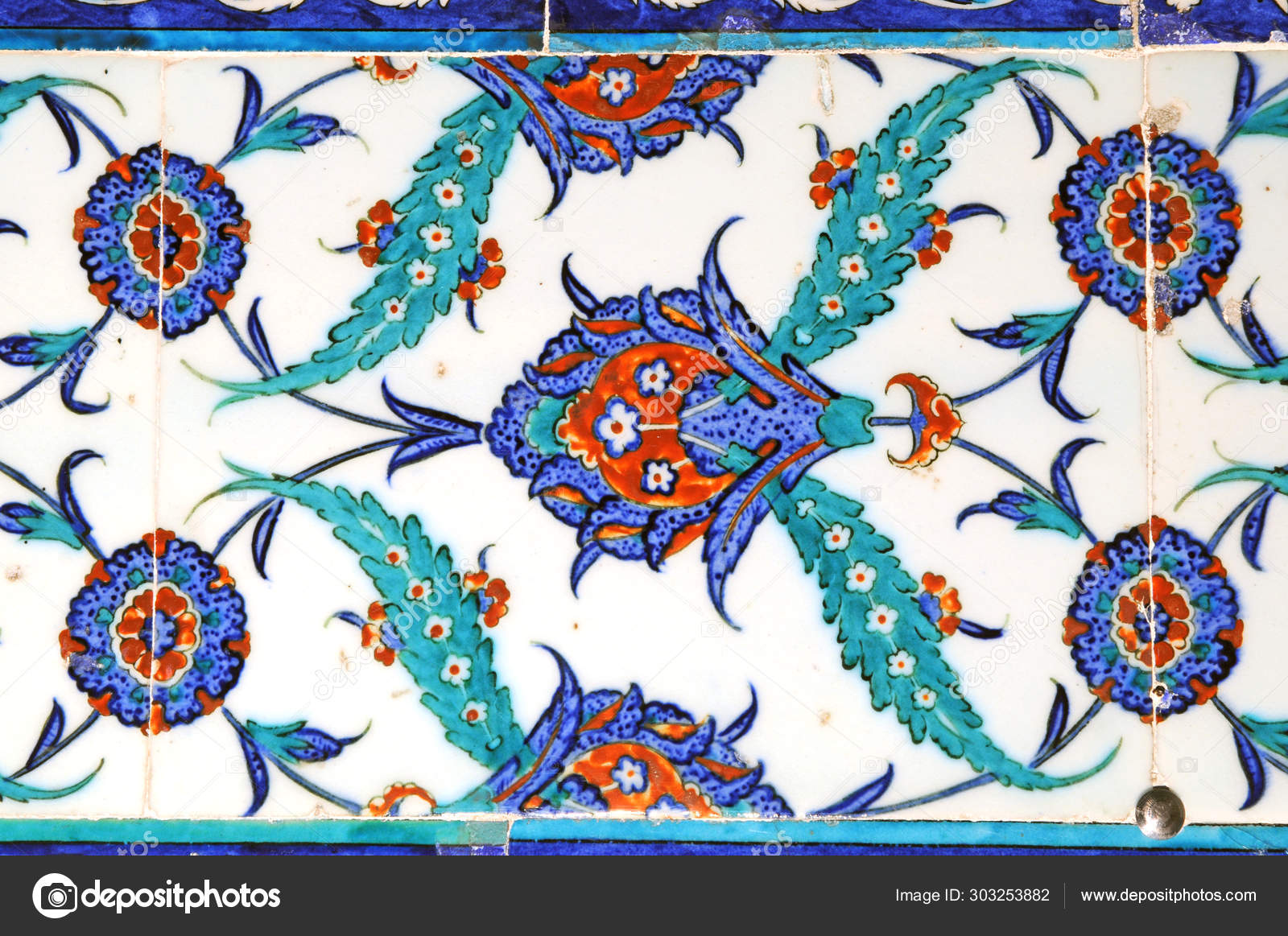 Iznik Tile Ancient Ottoman Era Tiles Were Decorated Master Artisans ...