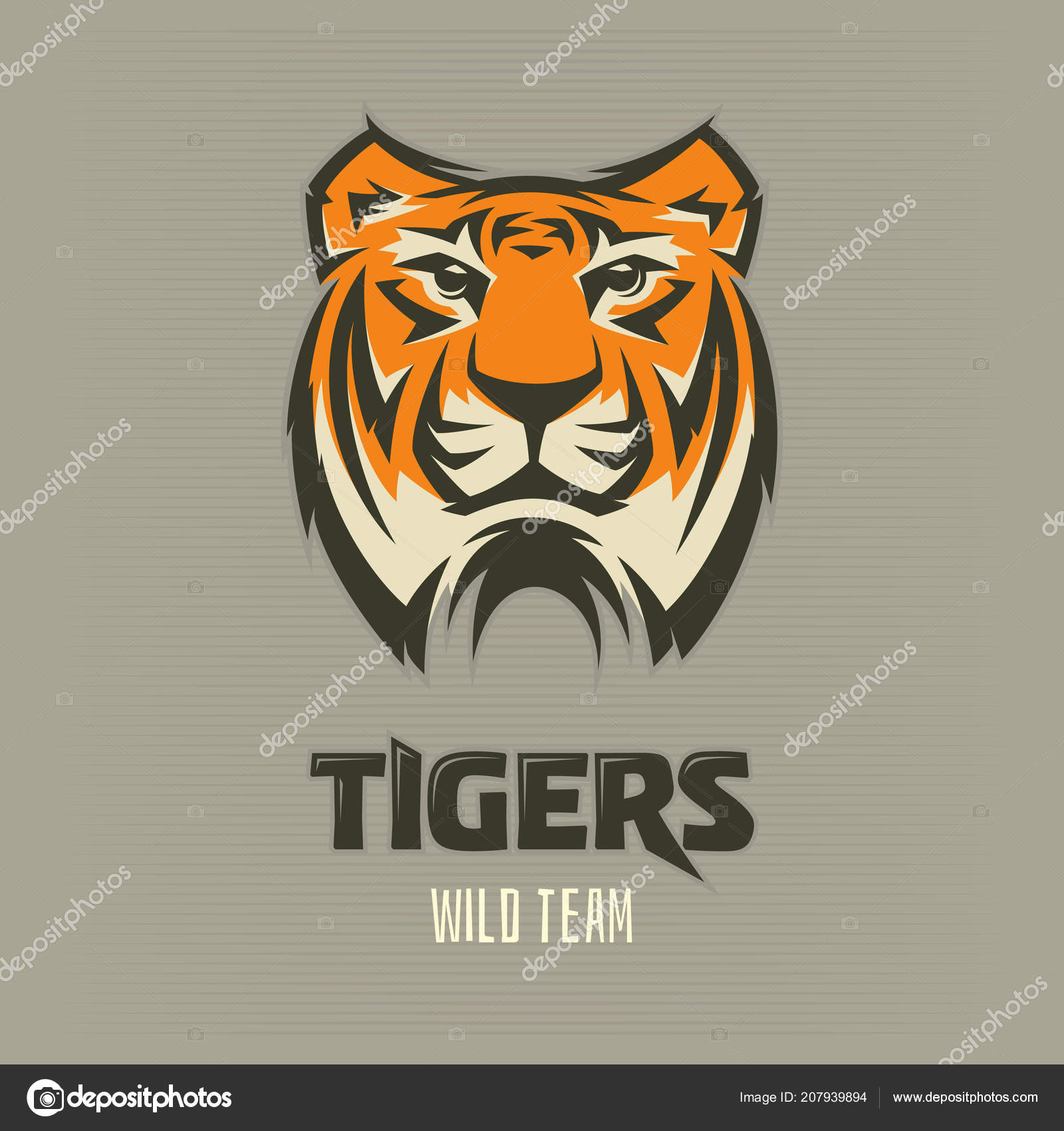 Tigre - logo, icono, ilustración Vector de stock por ©smalvik 207939894