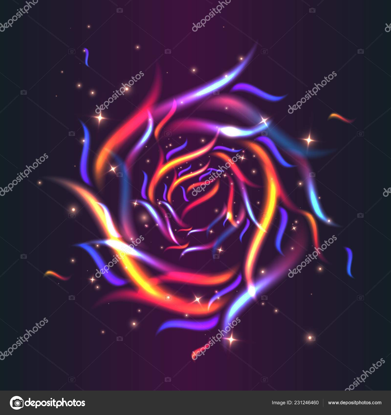 Purple Neon Fire Backgrounds