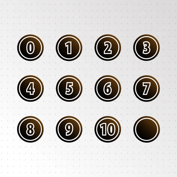 Simple Set Black Circle Numbers Vector Illustration White Background ...