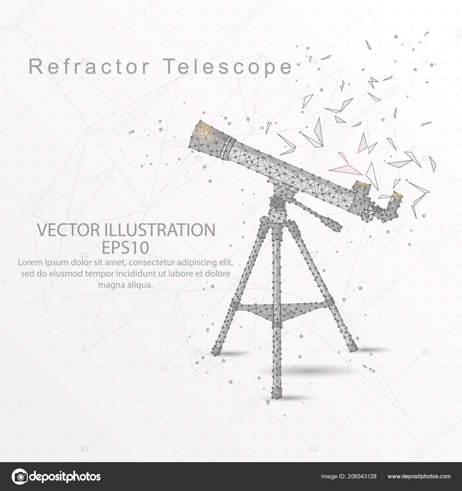 Refracting Telescope Drawing
