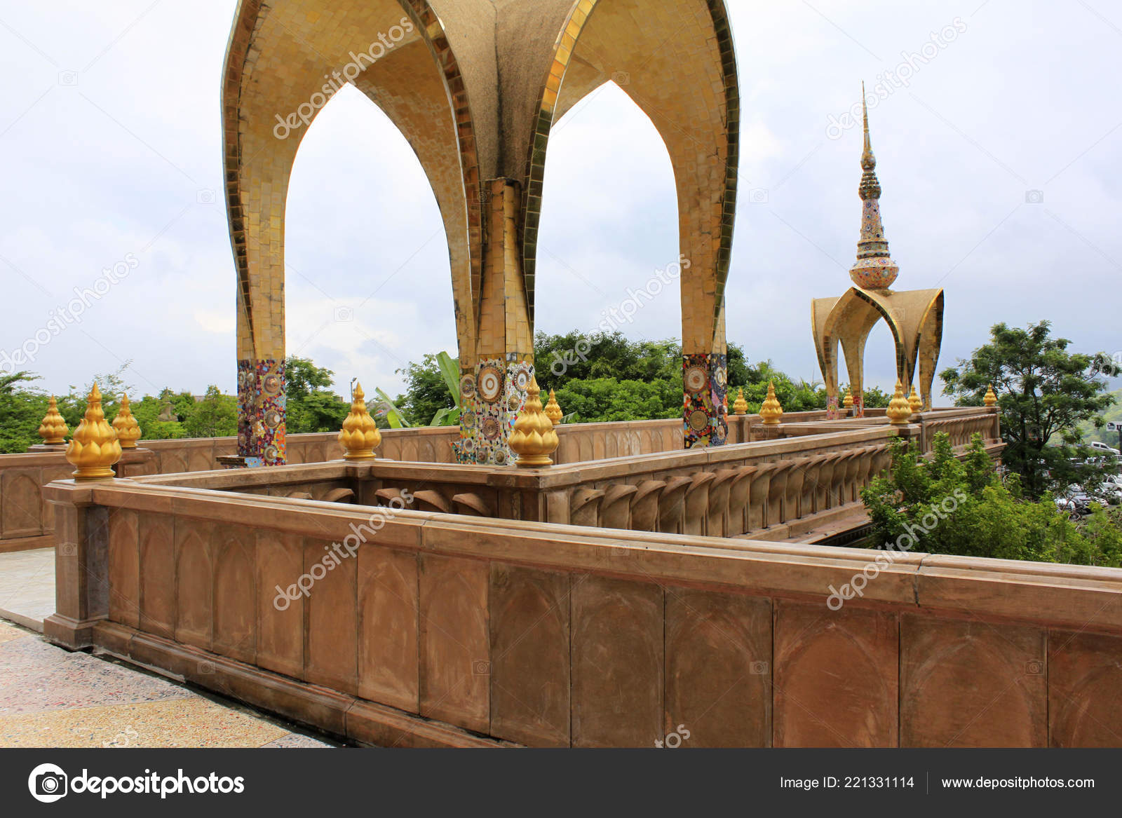 Passage Arched Dome One Levels Temple Pha Sorn Kaew Khao — Stock Photo ...