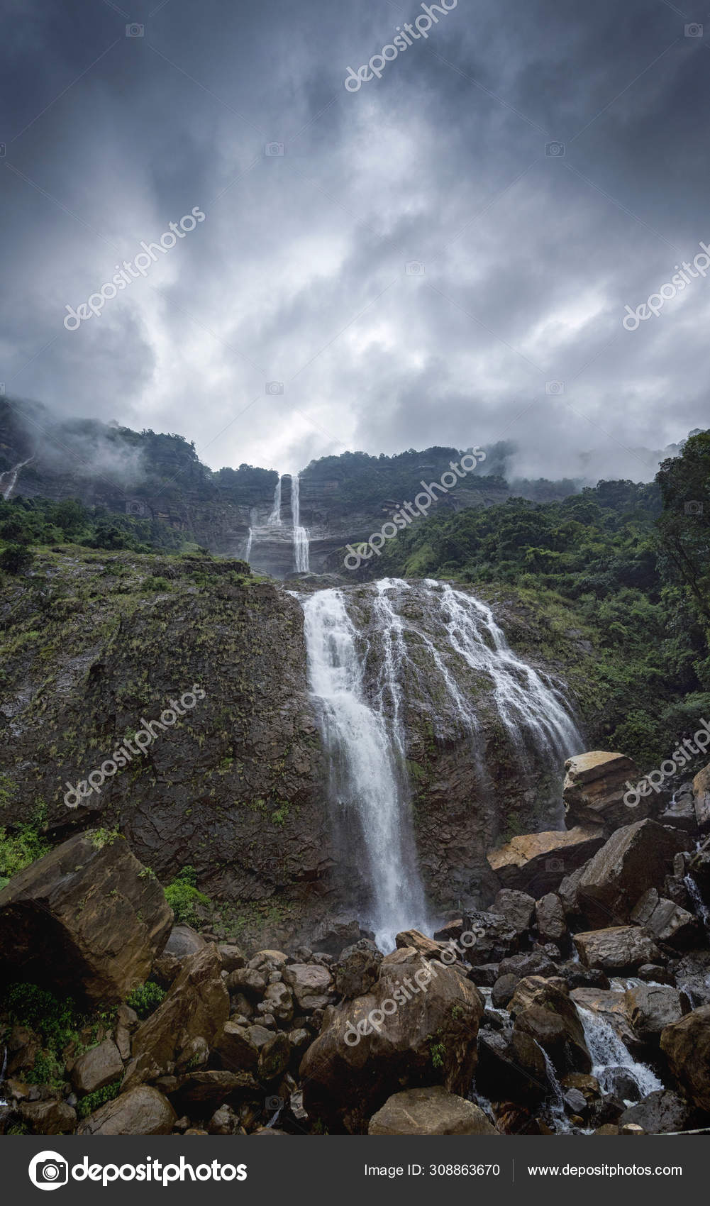 Kynrem falls, Meghalaya, India Stock Photo by ©RealityImages 308863670