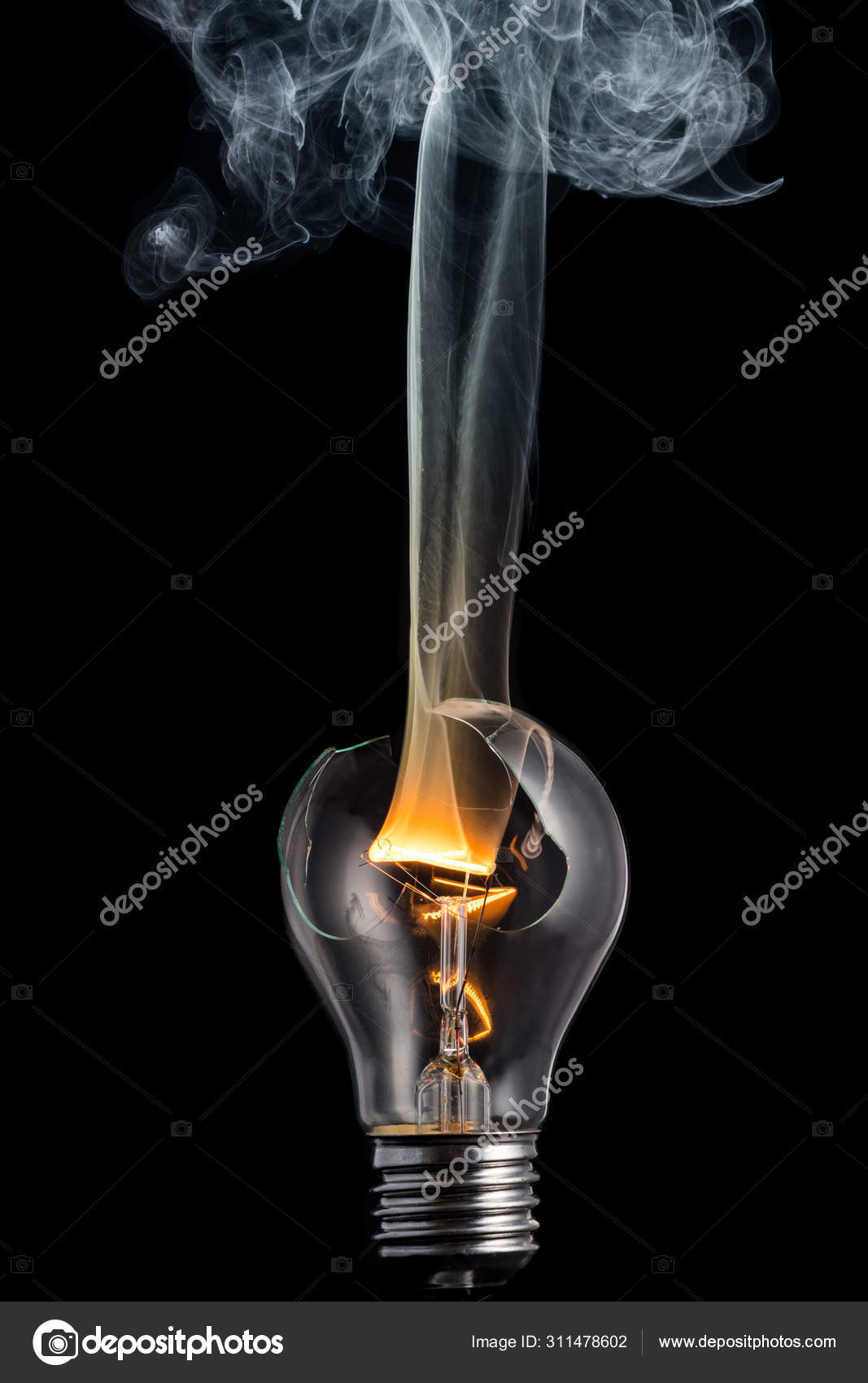 Shattered Light Bulb