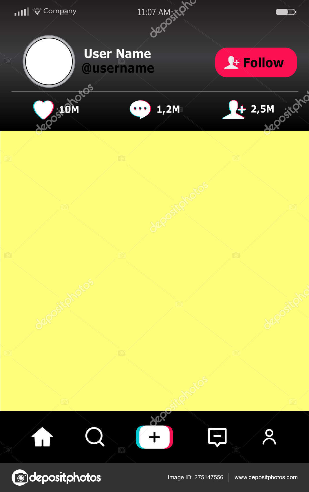 Social media photo frame template stories mobile interface, ui, app ...