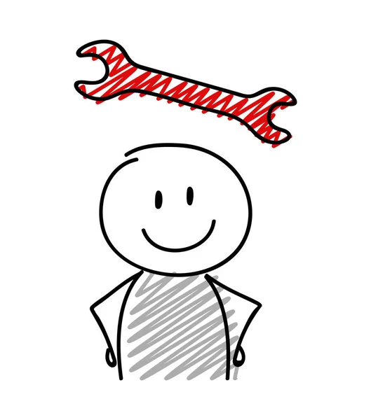 Stickman Confused Facial Expression Holiding Puzzle Icon Success Concept Icon Stock Vector Image ...