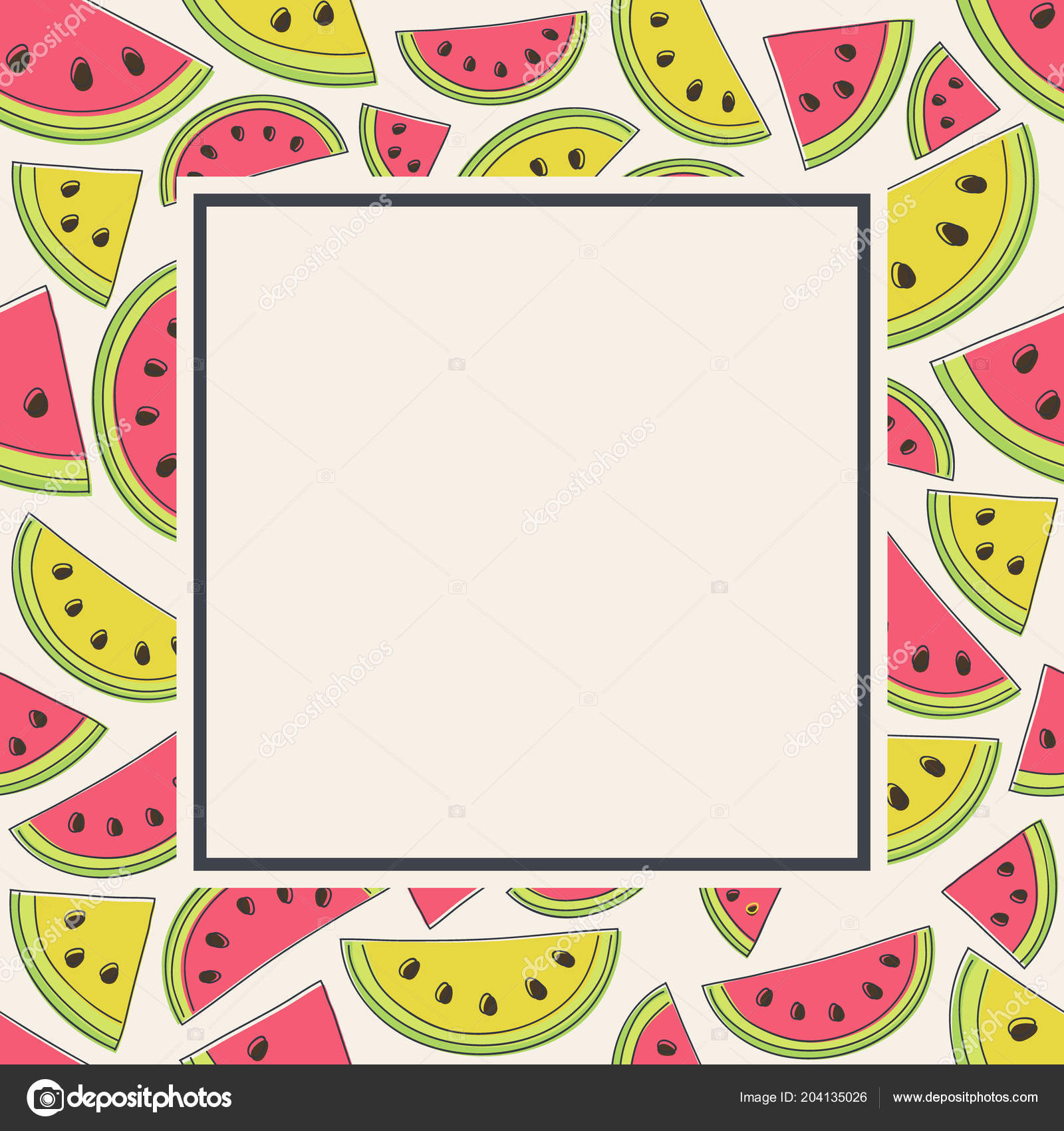 Texture Colourful Melons Copyspace Vector Stock Vector by ©karolina ...
