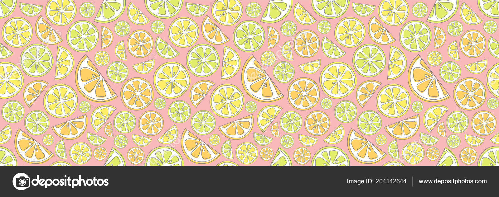 Pastel Colored Background Citrus Fruits Seamless Texture Vector Stock ...