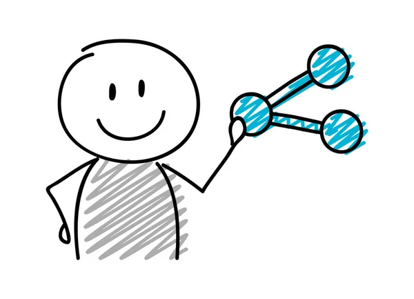 Stickman Smiley Facial Expression Holiding Share Social Media Icon Vector Stock Vector Image by ...