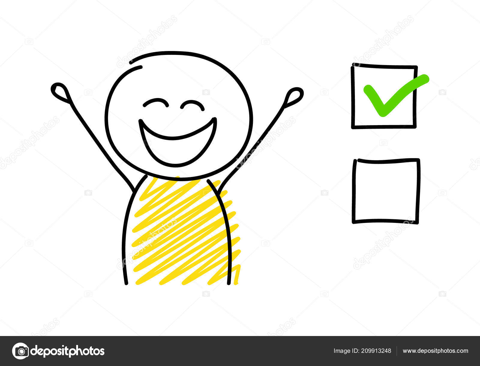 Cartoon Stickman Facial Expression Tick Icons Vector Stock Vector Image by ©karolina.madej ...