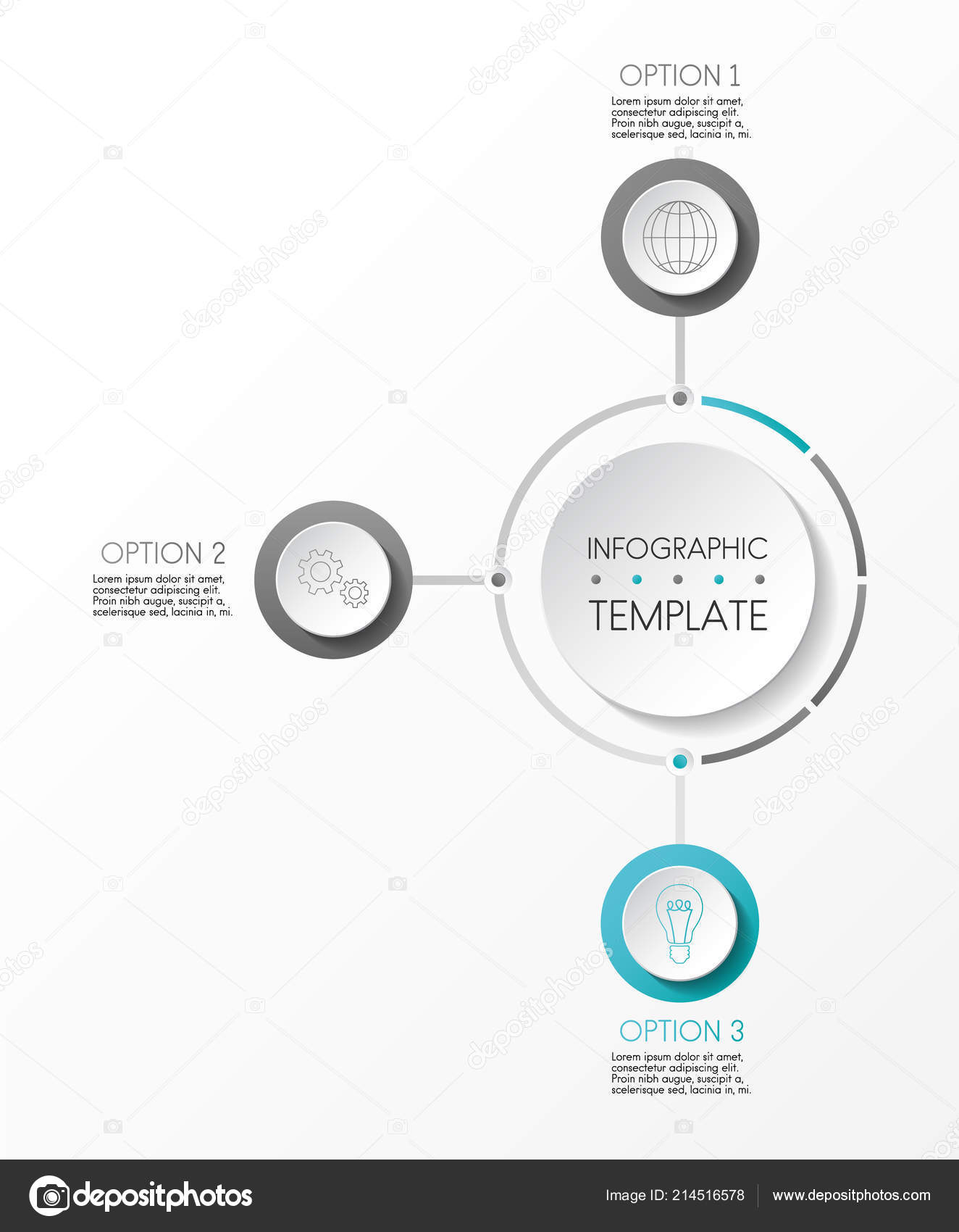 Gray Infographic Business Icons Vector Stock Vector Image by ©karolina ...