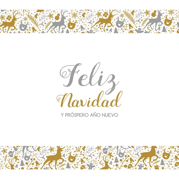Feliz Navidad Próspero Ano Nuevo Deseos Españoles Navidad Vector Vector ...