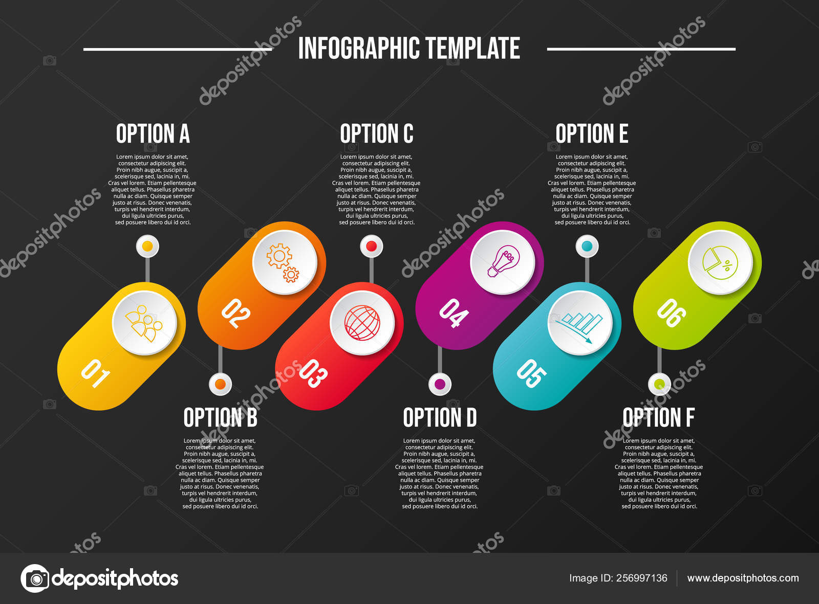 Business Infograph Icons Chart Template Vector Stock Vector by ...