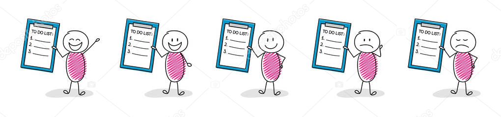 Stickman clipboard Vector Art Stock Images | Depositphotos