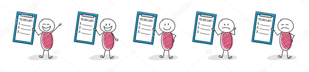 Stickman clipboard Vector Art Stock Images | Depositphotos