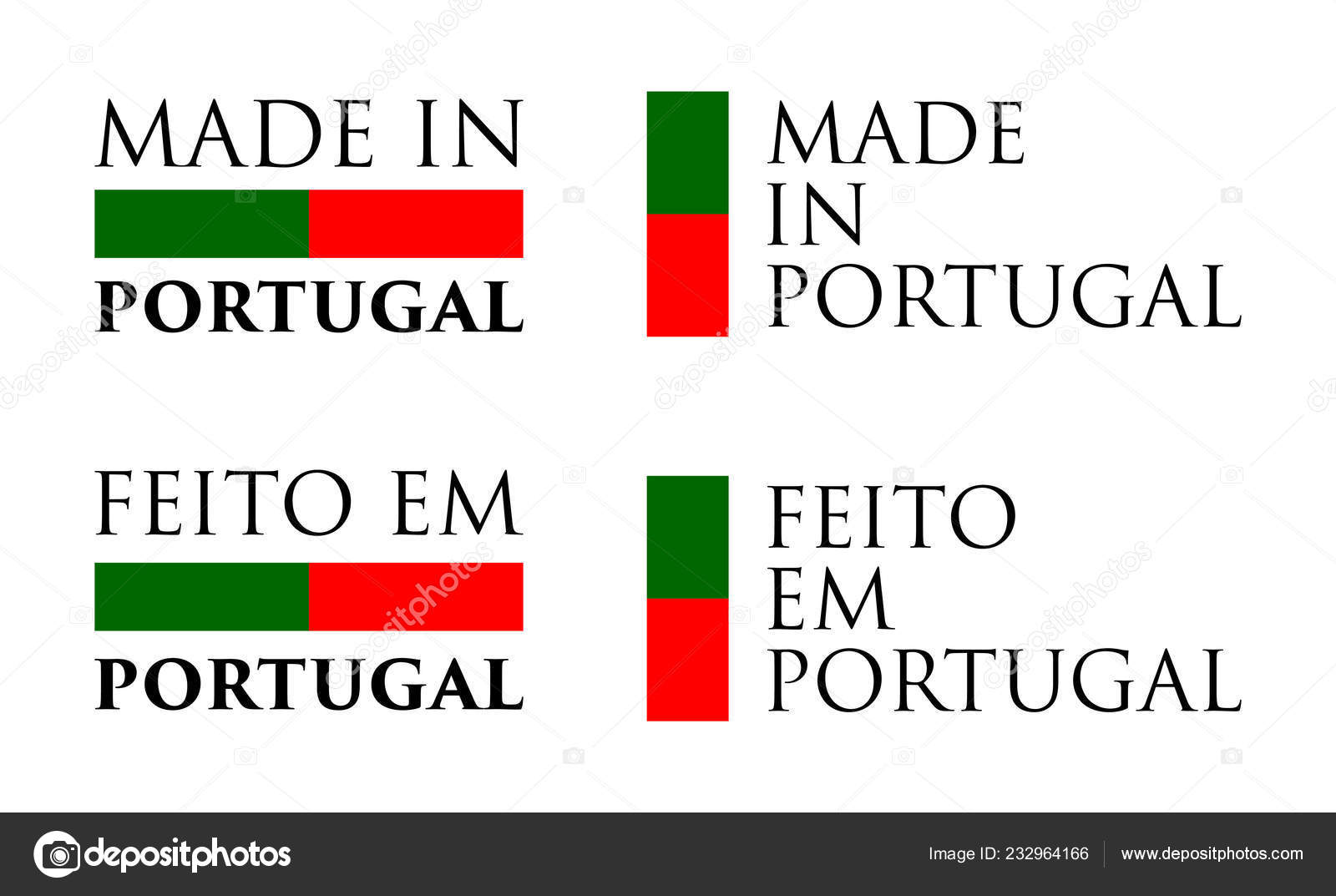 Simple Made Portugal Feito Portuguese Translation Label Text National ...