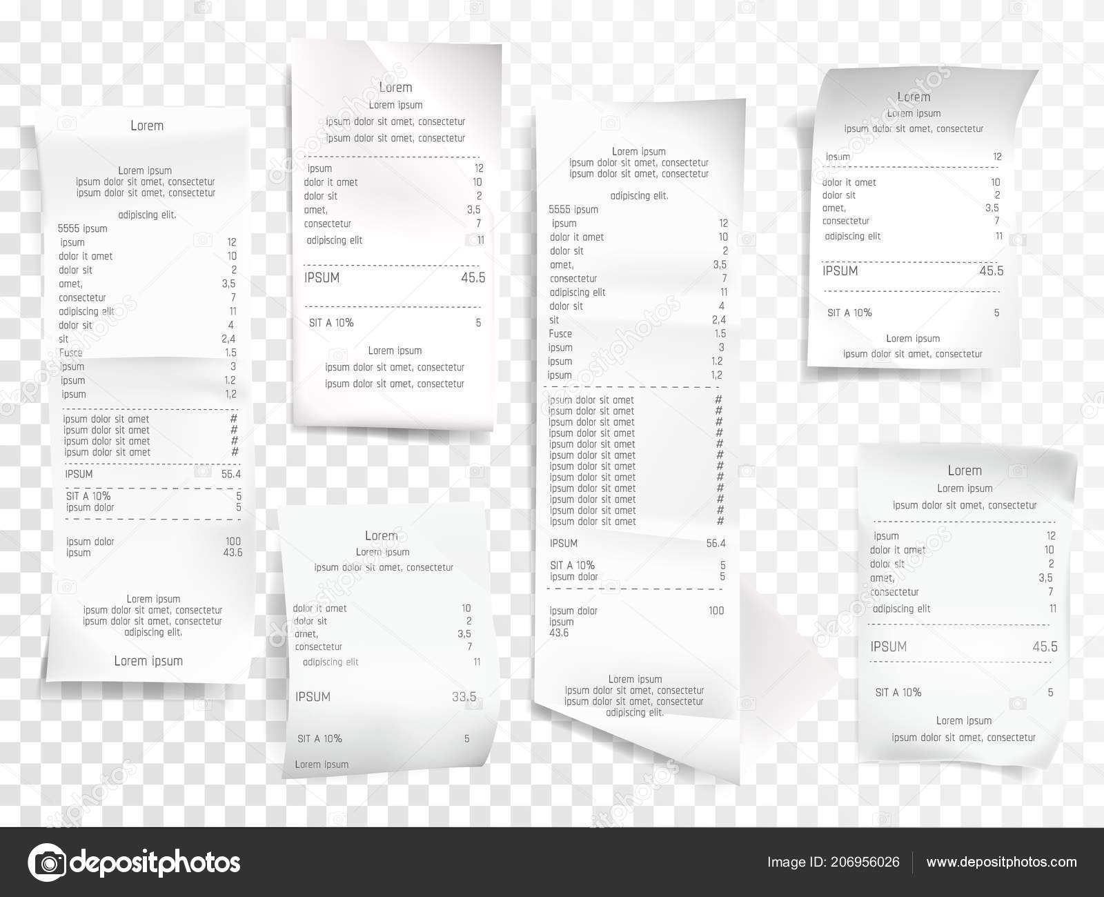 Receipts or payment checks vector illustration Stock Vector Image by ...