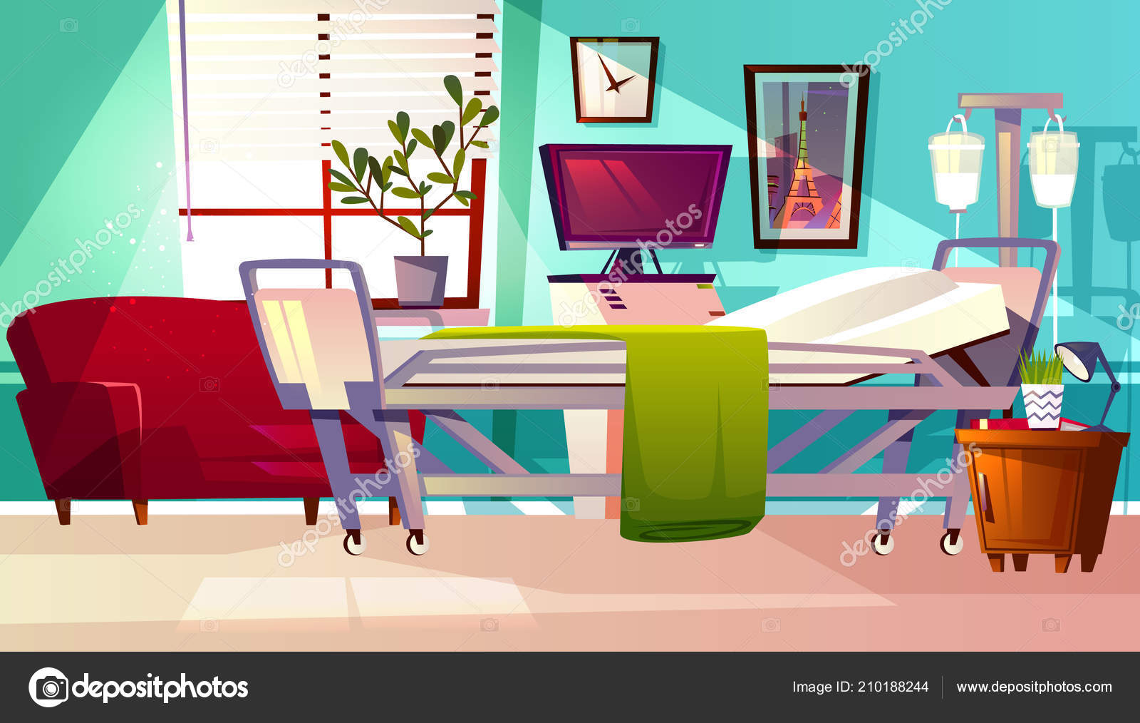 Desenho De Quarto De Hospital