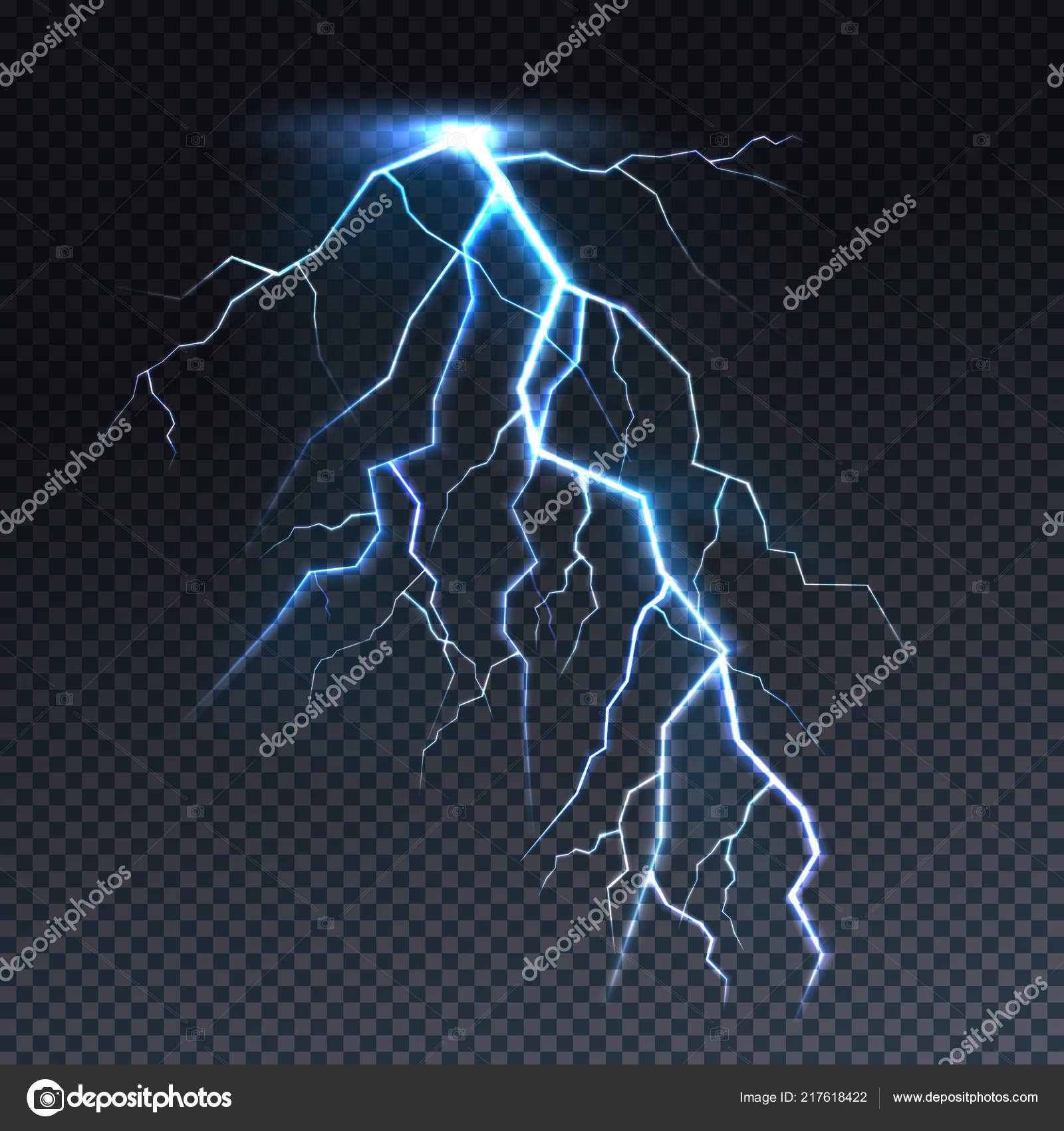 Rayo Vector Realista Rayo Vector Realista Rayo Luz Vector De Stock