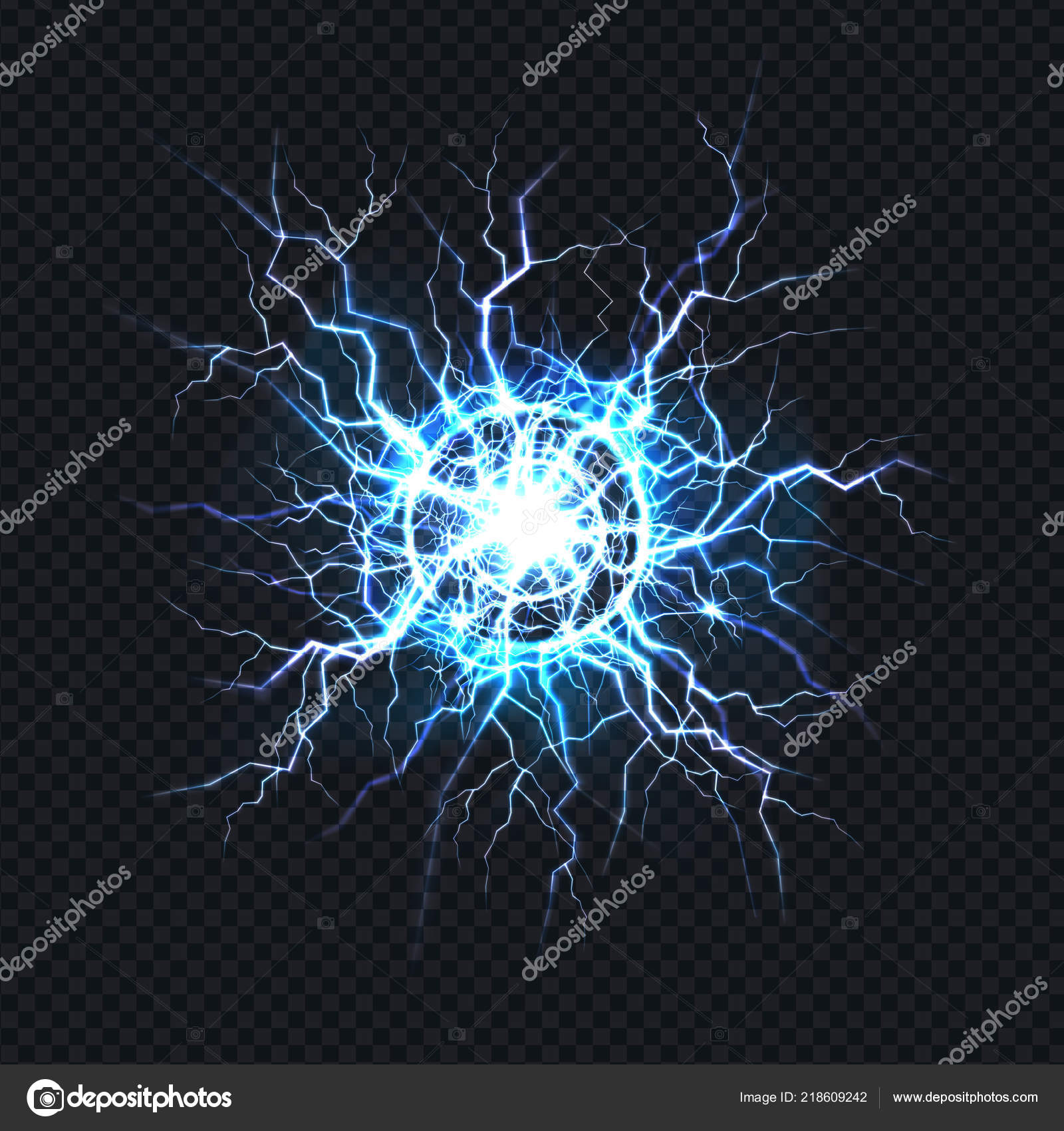 Rayo Vector Realista Rayo Vector Realista Rayo Luz Vector De Stock