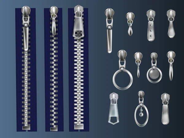 Zipper Realistic Set Stock Vector Image by ©macrovector #198191358