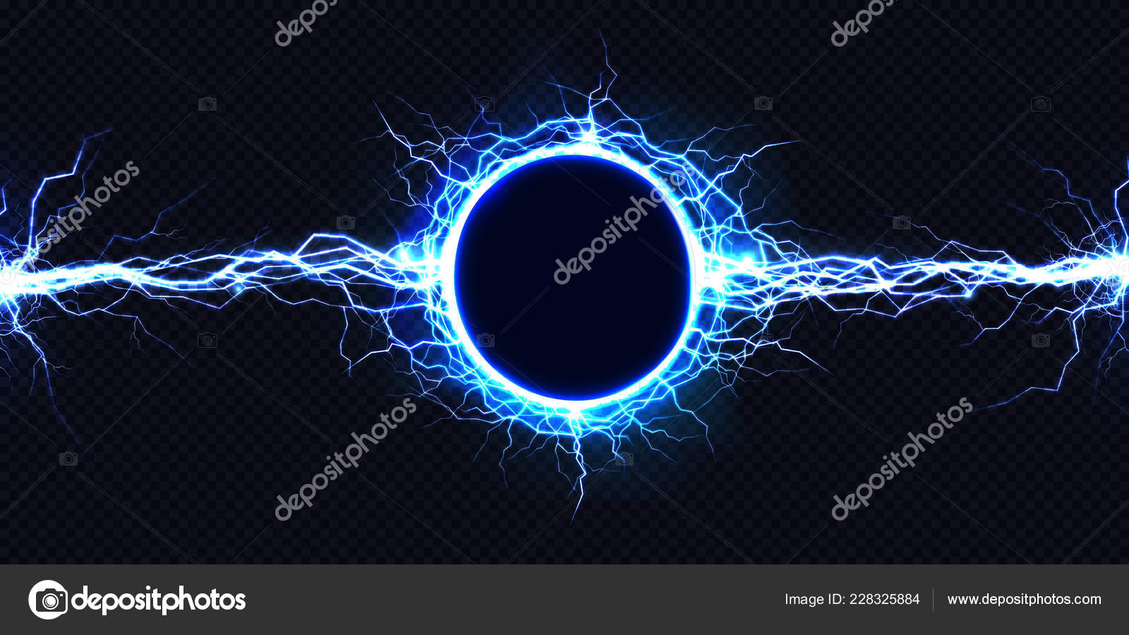 Electrical energy discharge 3d vector light effect Stock Vector Image ...