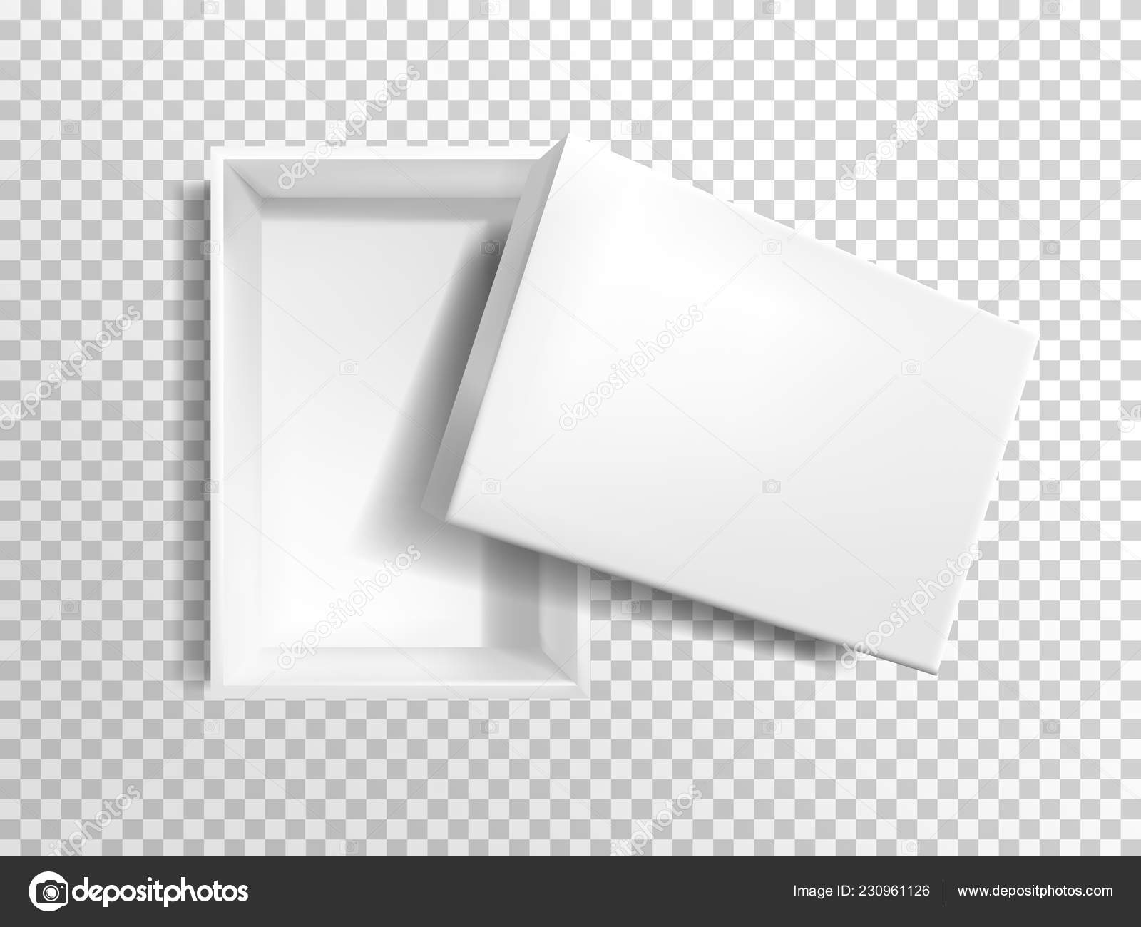 Vector 3d realistic white empty box, mock-up Stock Vector by ...