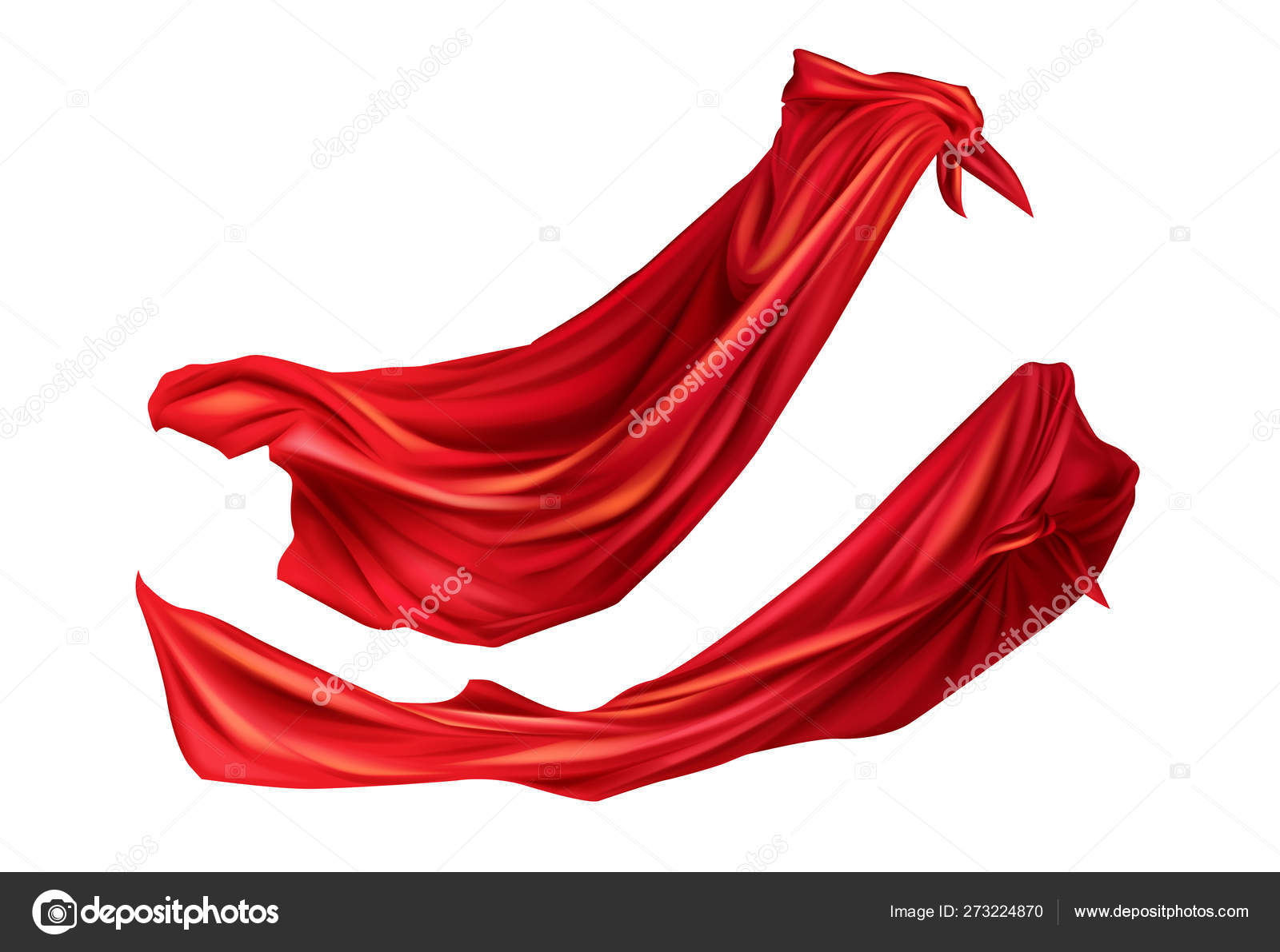 Red cloaks with hoods set. Silk flattering capes Stock Vector Image by ©vectorpouch #273224870