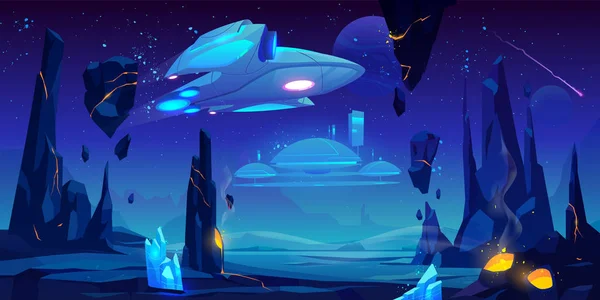 Spaceship, interstellar station on alien planet - Stock Image - Everypixel