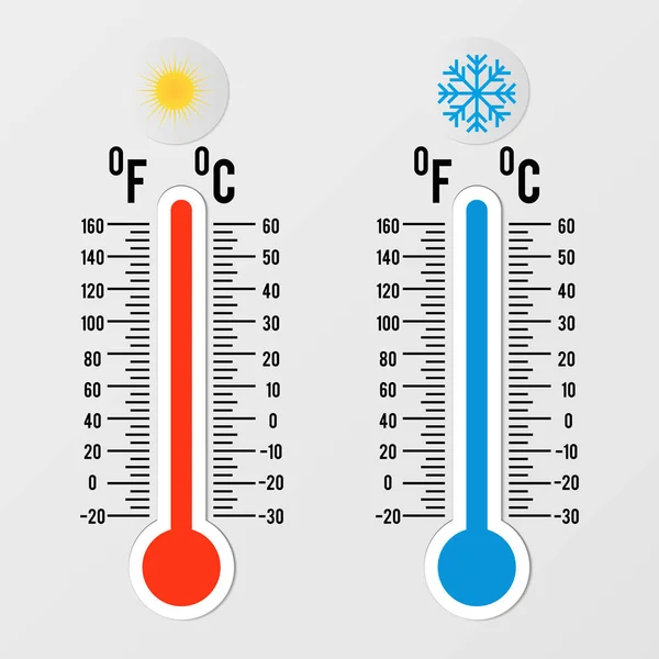 Thermometer icon. Vector. Celsius and Fahrenheit. measuring hot and ... Thermometer icon. Vector. Celsius and Fahrenheit. measuring hot and ...