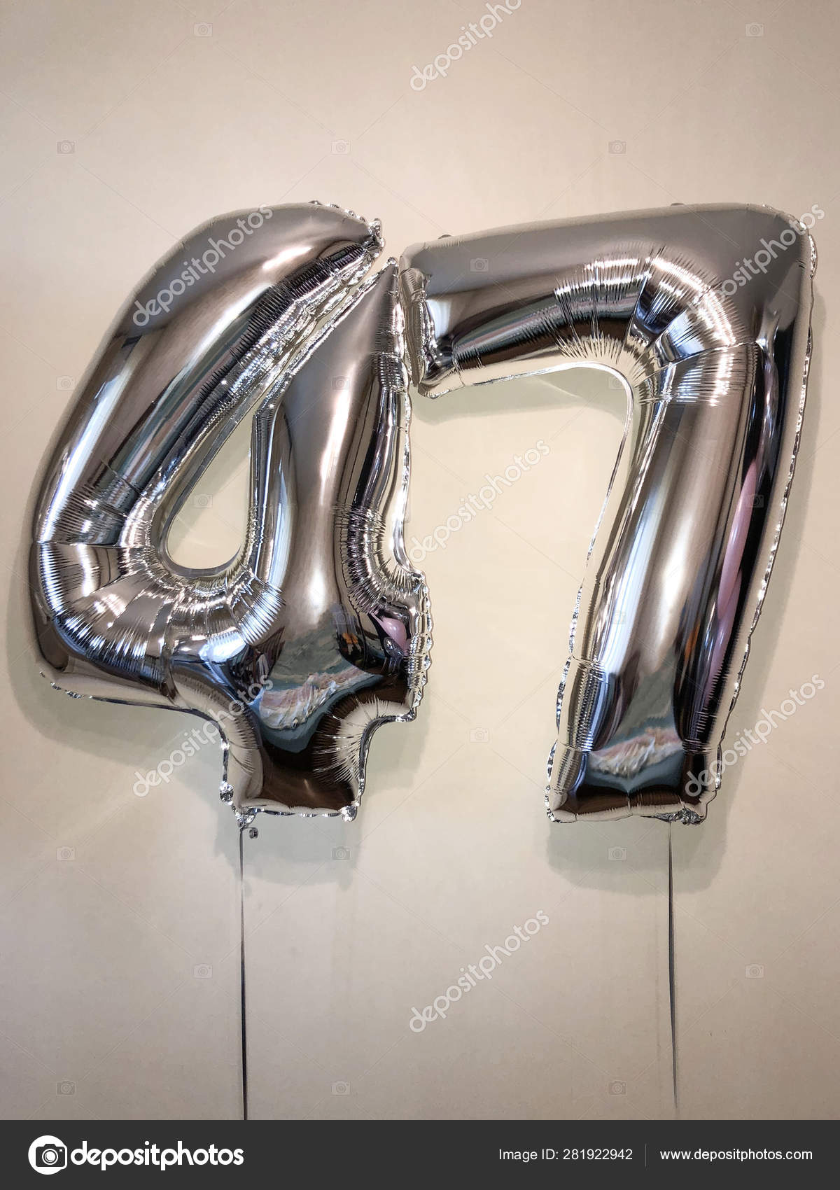 Big Balloons Form Numbers Forty Seven — Stock Photo © Evgenstock #281922942