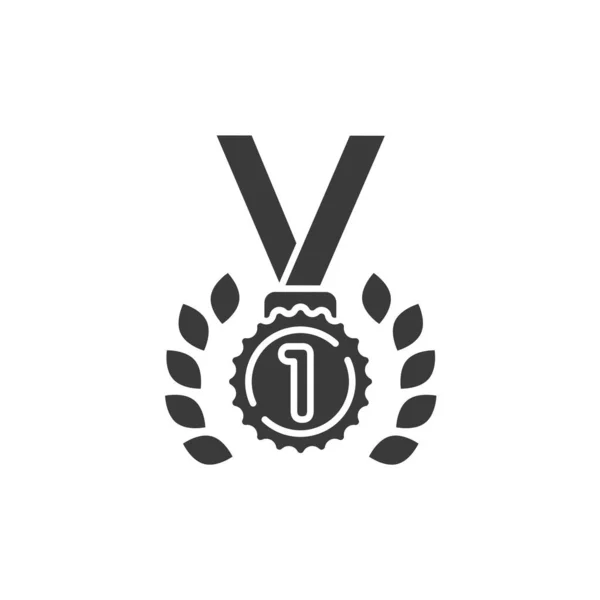 First Place Black Glyph Icon Laurel Wreath Number One Championship ...