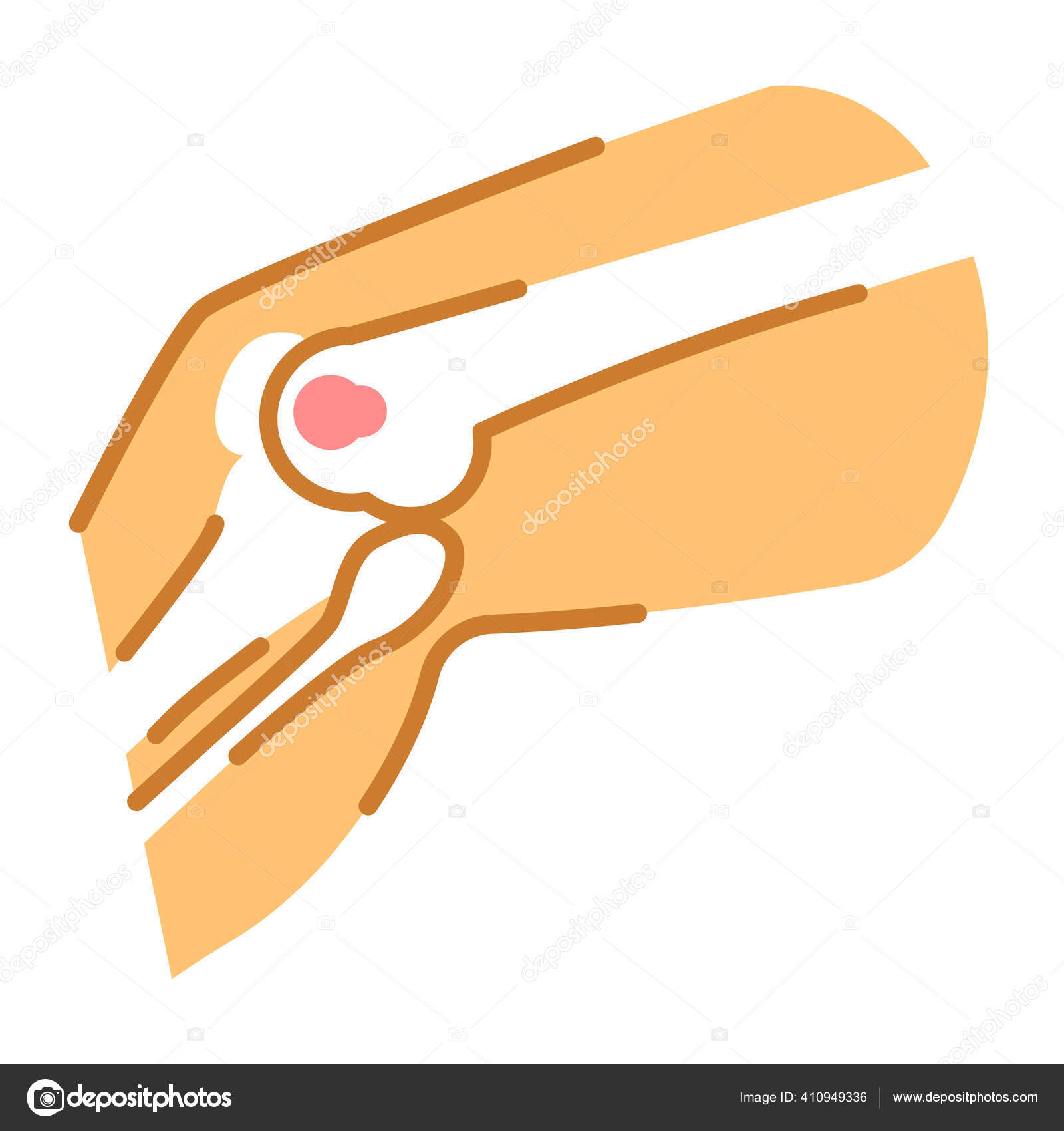 Osteogenic Sarcoma Cancerous Tumor Bone Line Color Icon Human Anatomy ...