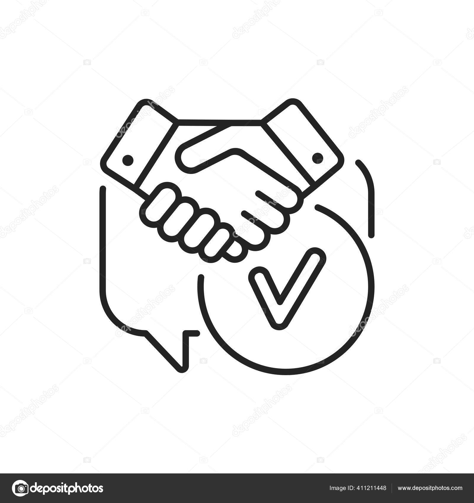 Work ethic black line icon. Business deal. Soft skills. Pictogram for ...