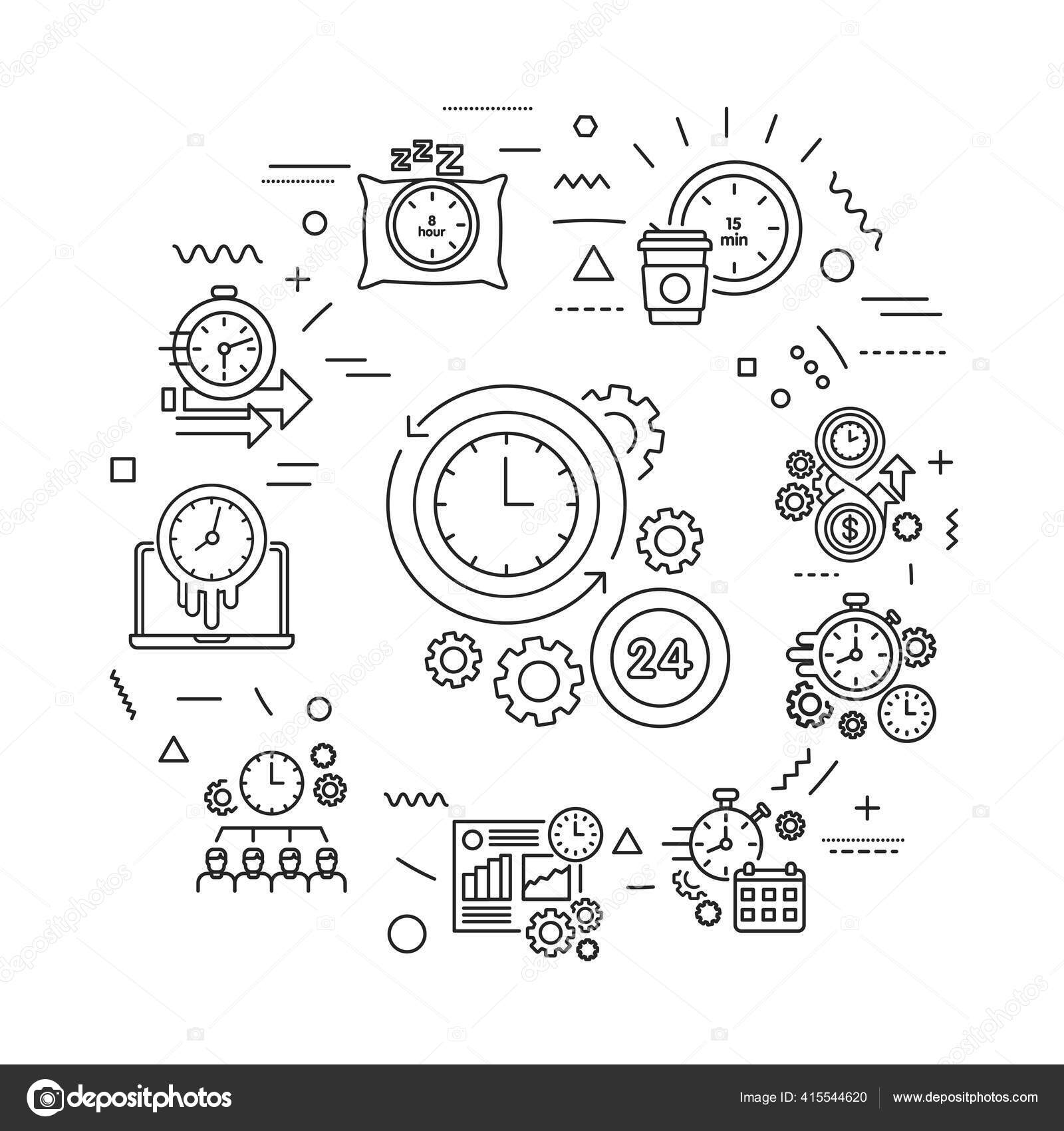 Time Management Web Banner Planning Control Working Personal Time ...