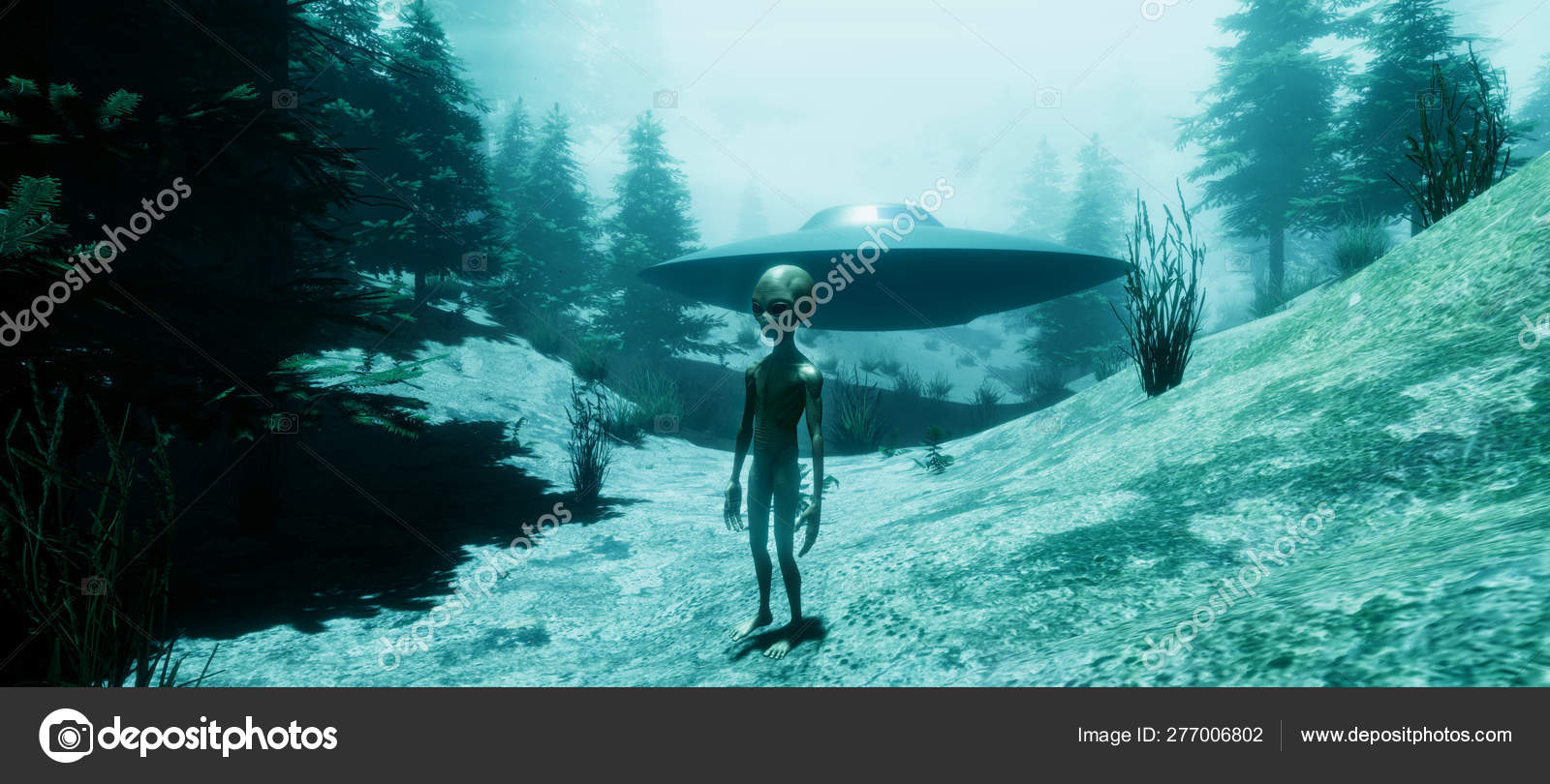 Extremely Detailed Realistic High Resolution Illustration Grey Alien ...