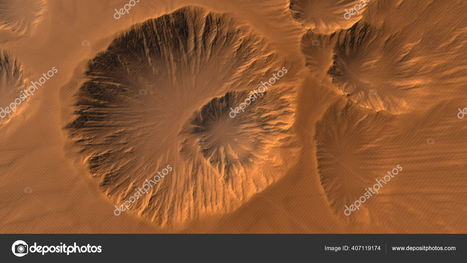 Mars Visible Craters Extremely Detailed Realistic High Resolution Image ...