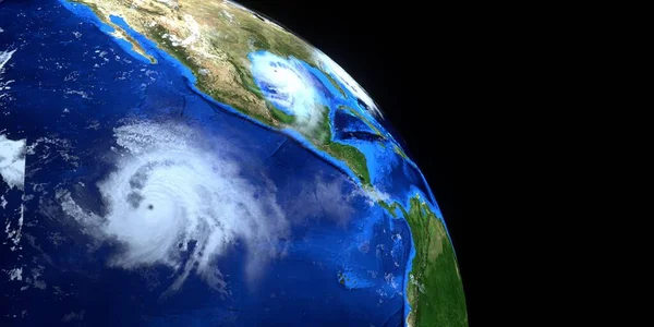 Multiple Hurricanes From Space