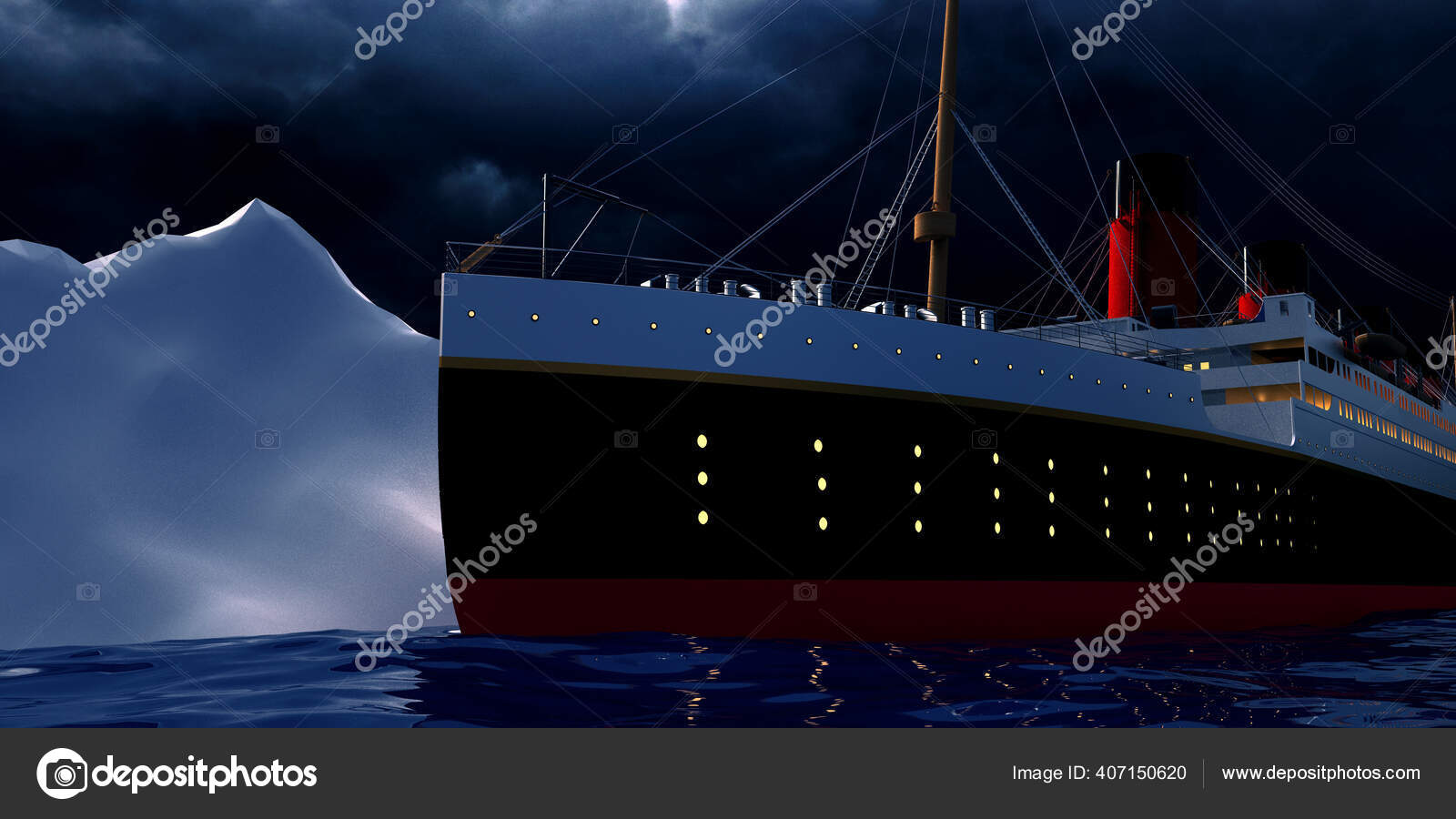 Extremely Detailed Realistic High Resolution Image Old Passenger Ship ...