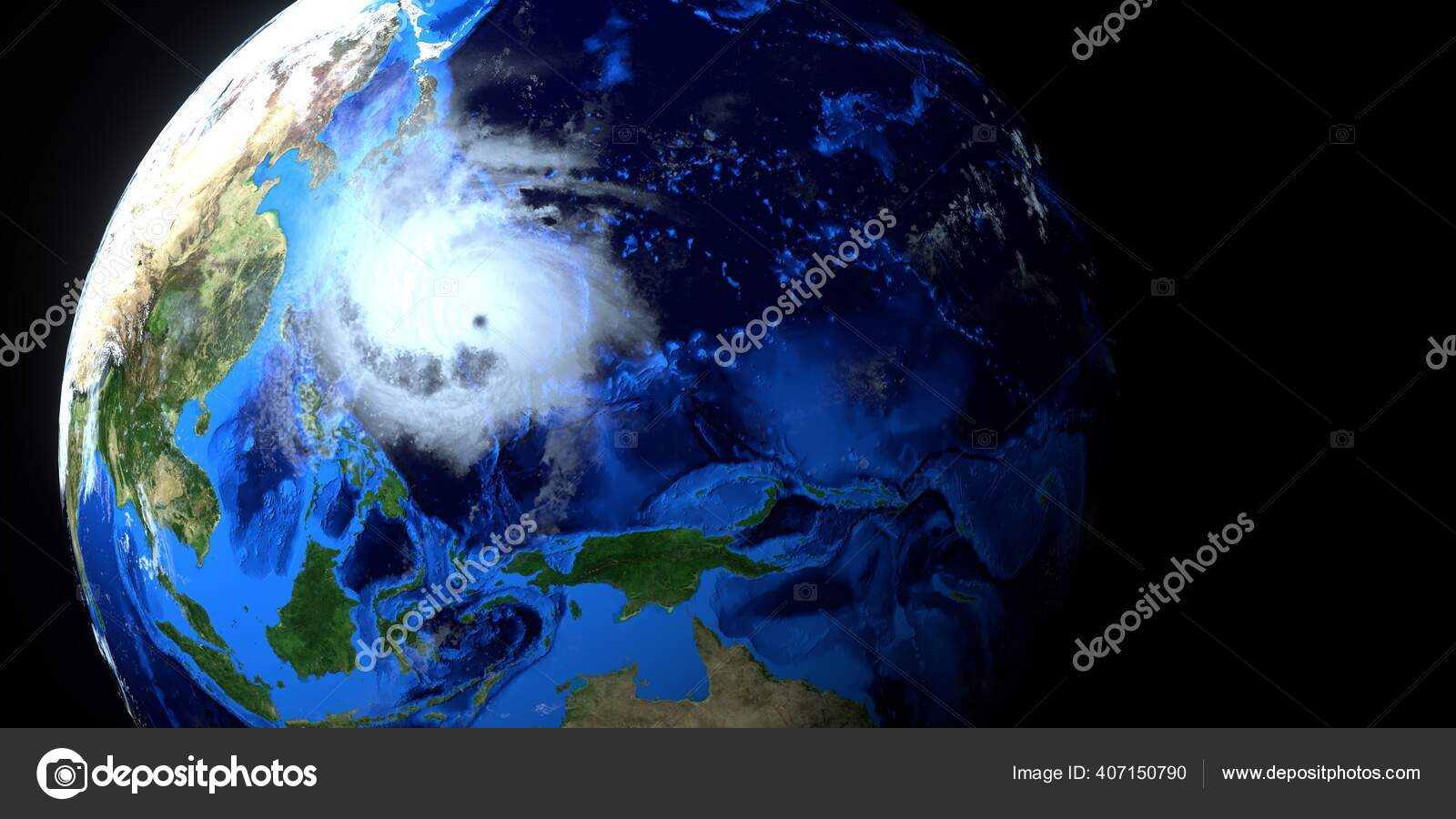 Extremely Detailed Realistic High Resolution Image Typhoon Hagibis Shot ...