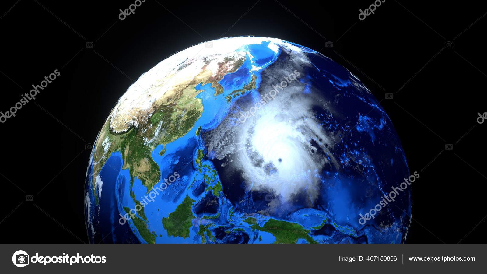 Extremely Detailed Realistic High Resolution Image Typhoon Hagibis Shot ...