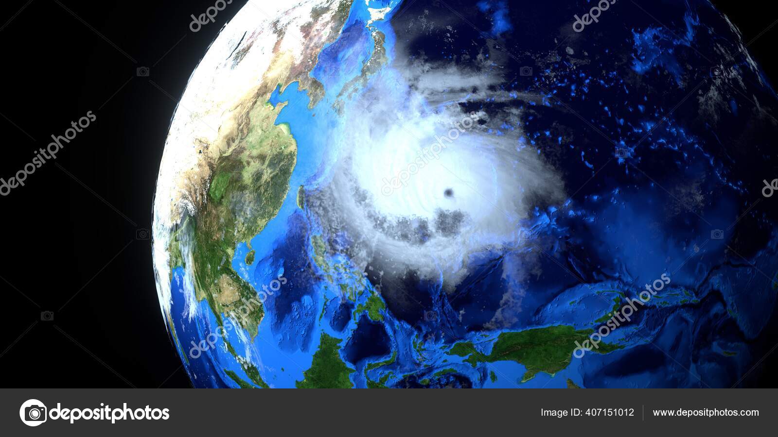 Extremely Detailed Realistic High Resolution Image Typhoon Hagibis Shot ...