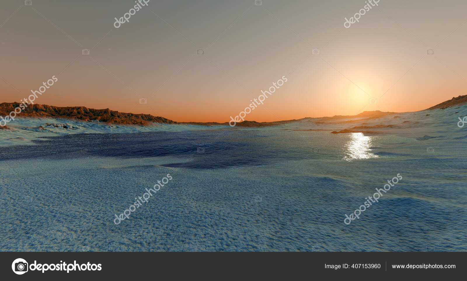 Water Mars Planet Shot Space Extremely Detailed Realistic Image Martian ...